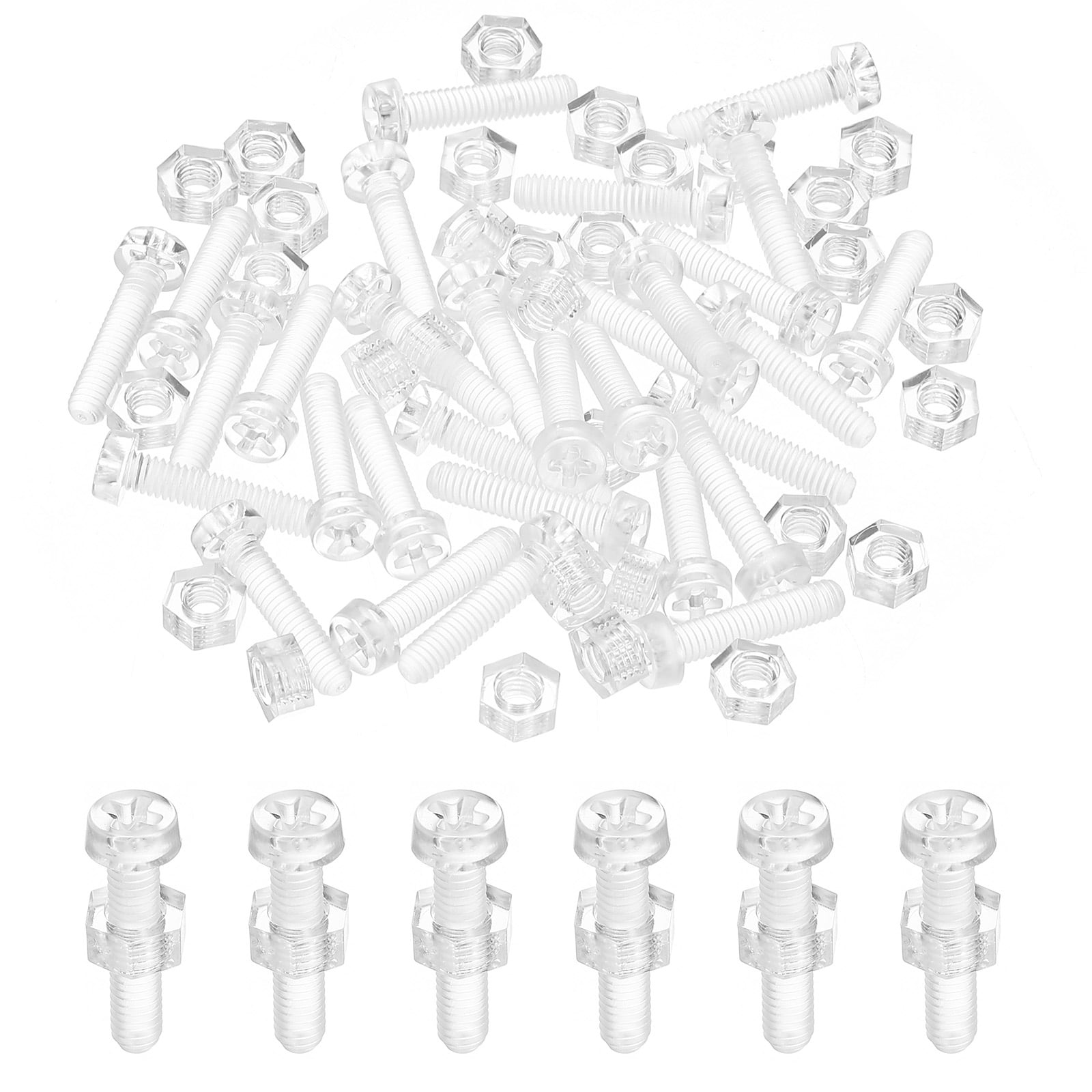 Click here for Uxcell M4x18mm Clear Acrylic Screws And Hex Nuts K... prices