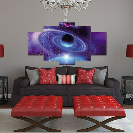 Wall Art Starry Sky Space Painting 5 Piece/Sets Abstract Landscape ...