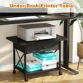 Desktop printer stand with large drawers, under table storage with ...