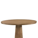 Acme Yotam Round Wooden Dining Table, Single Pedestal, Salvaged Oak ...