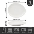 Linen Artisan Dinner Plate Set, 4 Pieces Dinnerware Dishes Set ...