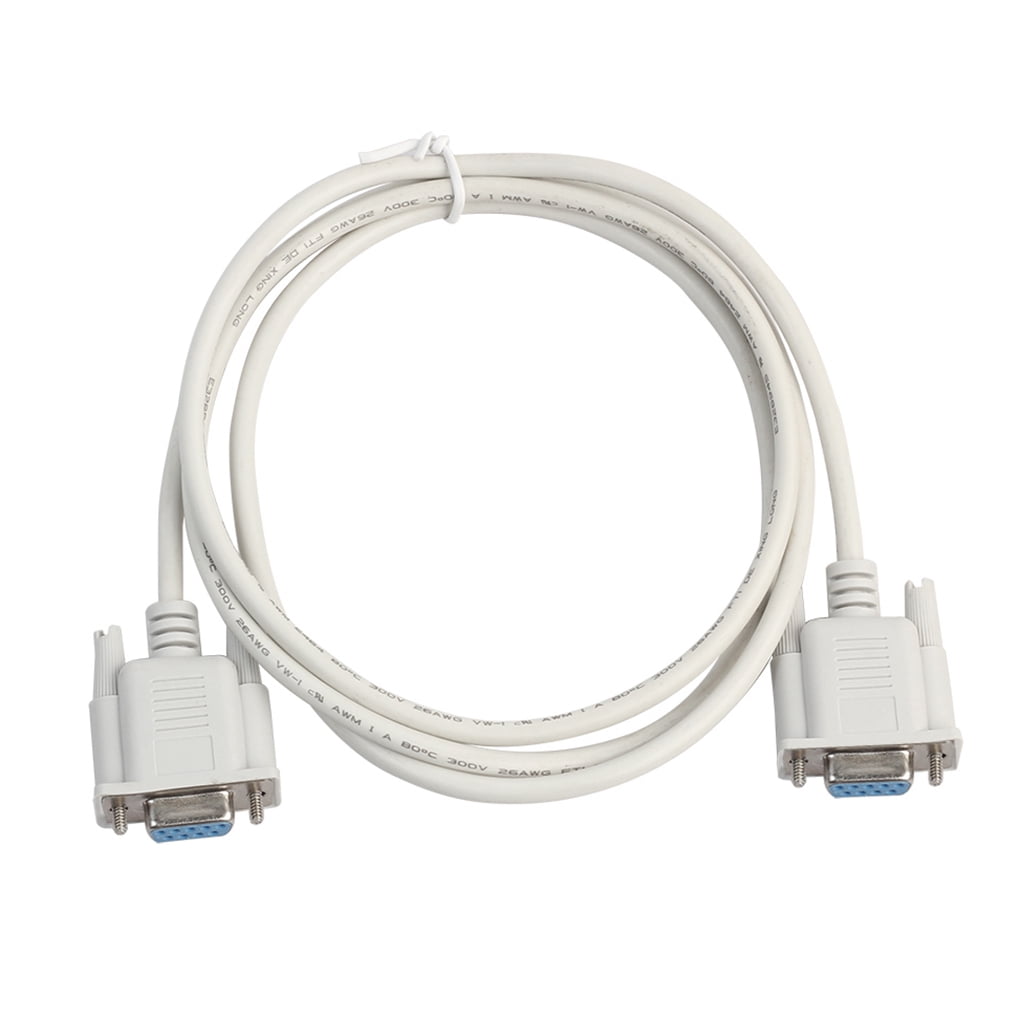 Injueey Universal 1,5/3/5M F/F Serial RS232 Cable de módem nulo a DB9 ...
