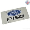 Ford F350 Dual Logo License Plate (Black On Chrome) - Walmart.com