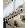 62.99" Narrow Console Table with Power Outlet 7.1" Skinny Sofa Table, Long Behind Couch with ...