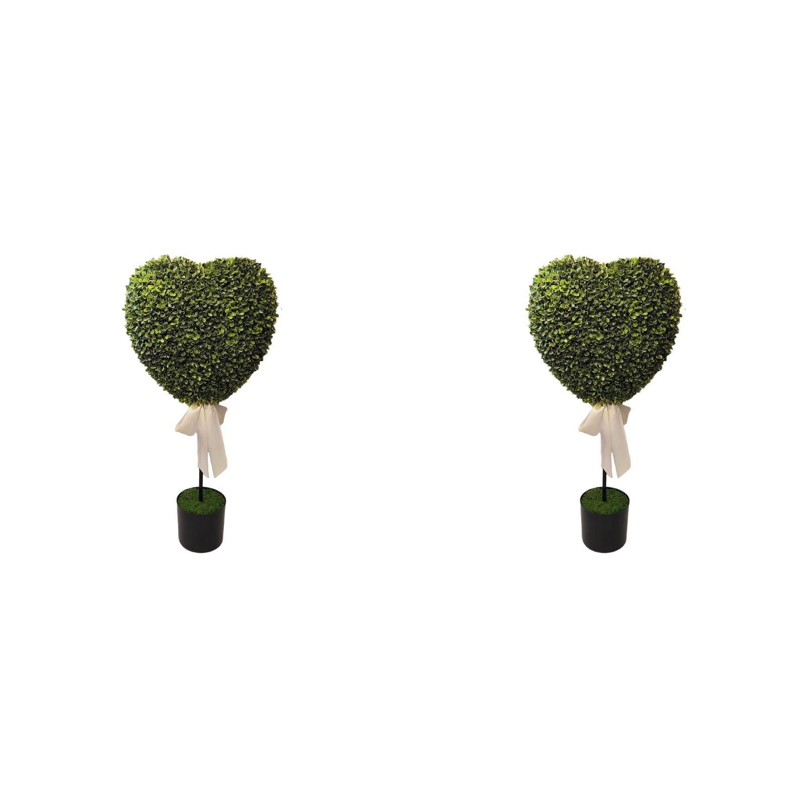 Click here for Kaloaede Boxwood Heart With Bow Topiary  Green And... prices