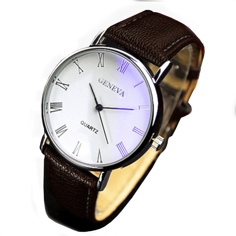 Big White Face Color Easy to Read Time Fashion Watch 406-WF - Walmart.com