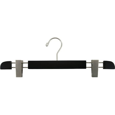 International Hanger Wooden Bottom Hanger w/Clips, White Finish with ...