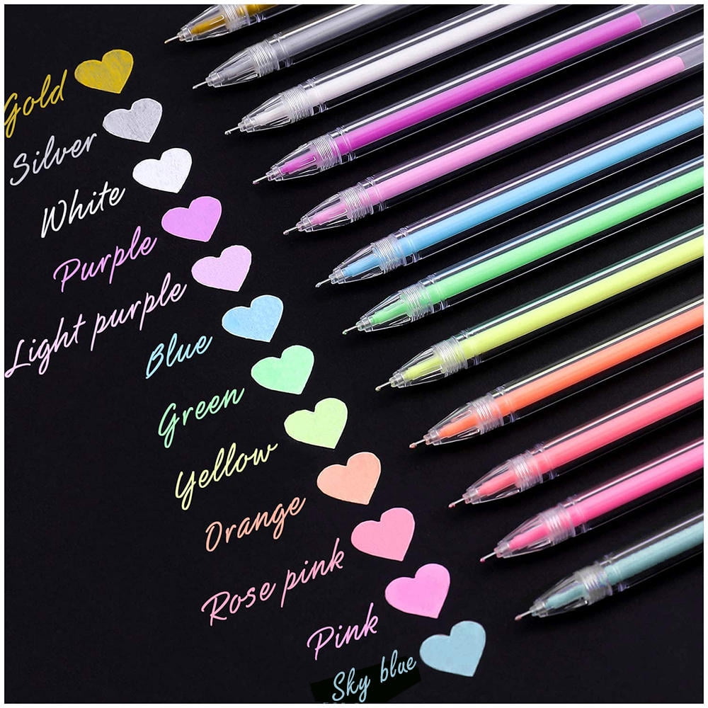 XMNZMH Highlight Color Pen 0.5 mm Extra Fine Point Pens Gel Ink Pens ...