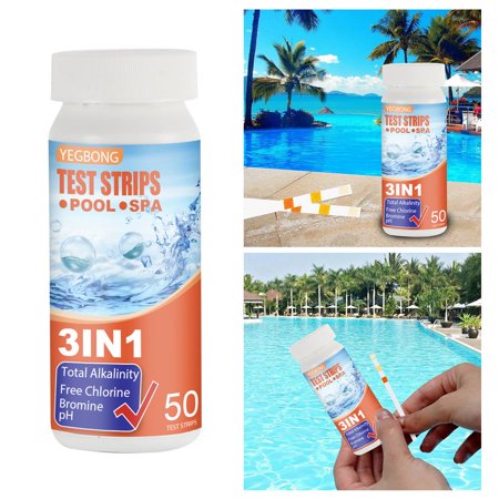 3 in 1 Water Test Strip Kit 50pcs Pool Water Test Multifunctional ...
