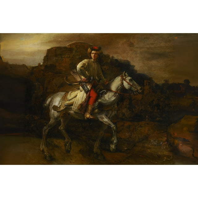 24x36 gallery poster, The Polish Rider by Rembrandt - Walmart.com
