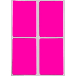 Hot Pink Rectangle Stickers, 0.5 x 1.5 Inches in Size, 500 Labels on a ...