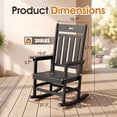 Homall Oversized HDPE Outdoor Rocking Chair, All-Weather Patio Rocker ...