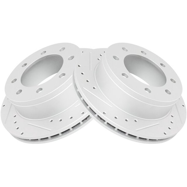 Rear Brake Rotor Set 2 Piece - Compatible with 2003 - 2011 Chevy ...