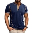 Dolkfu Crew Neck Men'S Polos Shirts Short Sleeve Short Sleeve Blue Line ...