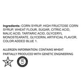 Sour Punch Blue Raspberry Chewy Candy Straws 2 oz Tray Sour Coated ...