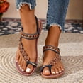 WAVSUF Womens Toe Loop Sandals Anti slip Boho Ethnic Open Toe Summer ...