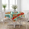 Abstract Ethnic Geometric Texture Table Cloth 60x60in, Waterproof ...