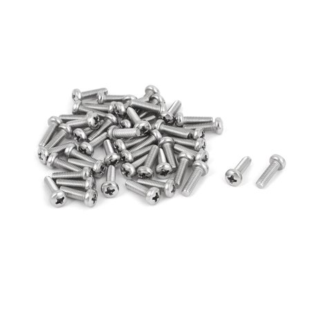 50 Pcs M3x10mm 316 Stainless Steel Phillips Pan Head Machine Screws ...