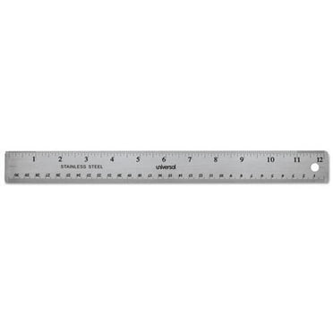 Business Source Nonskid Stainless Steel Ruler 12" Length - 1/16, 1/32 ...
