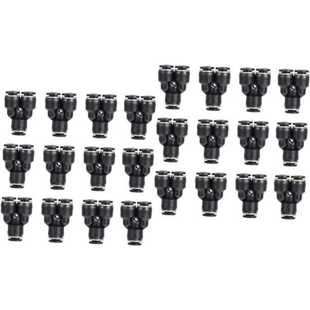 24 Pcs Tracheal Connector Three-way Tube Fittings Y Spliter Pneumatic ...