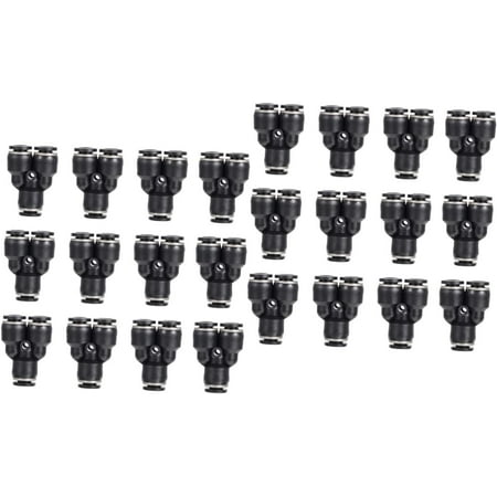 24 Pcs Tracheal Connector Three-way Tube Fittings Y Spliter Pneumatic ...
