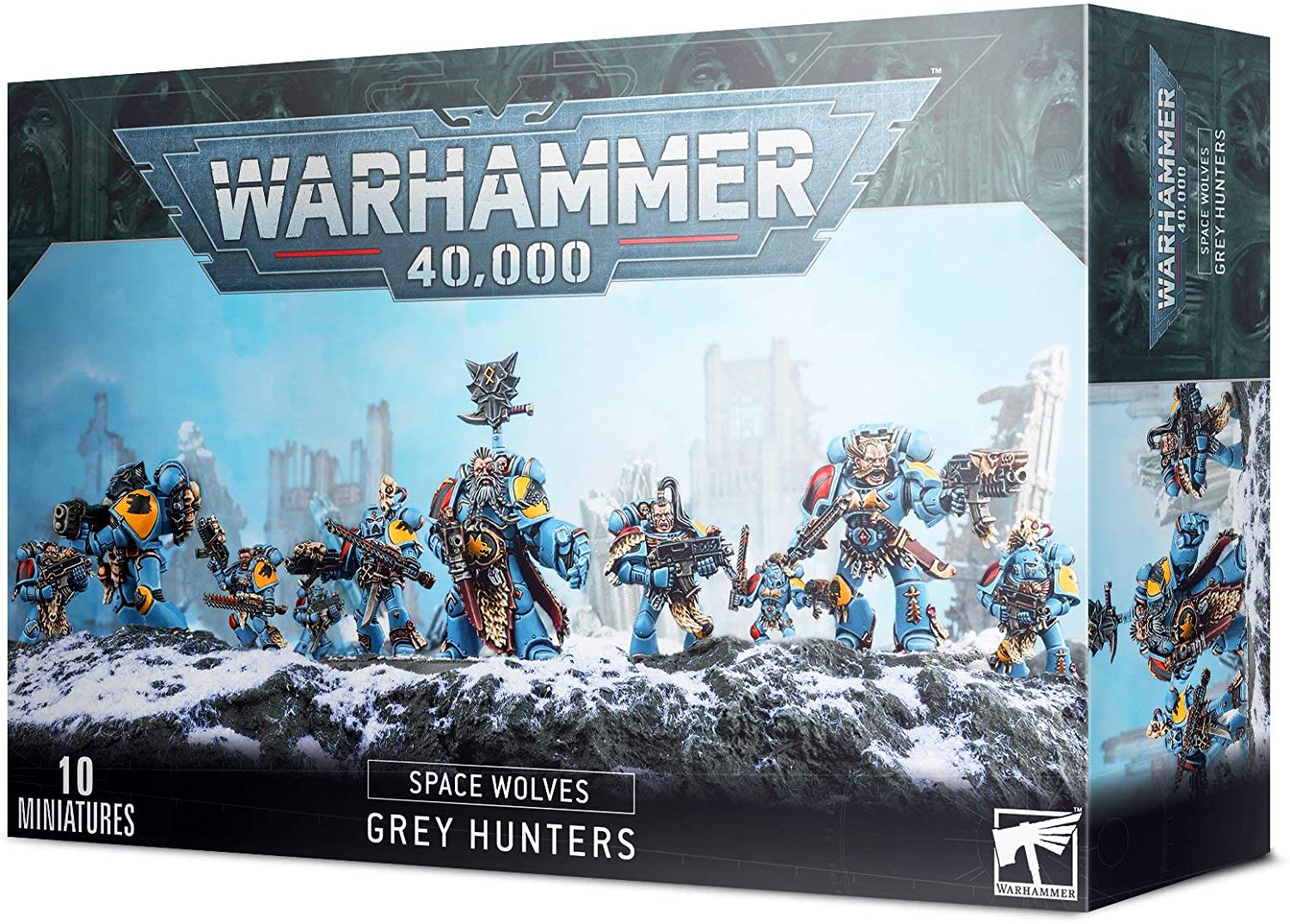 Toys Role Playing Miniatures Warhammer 40k Space Wolves Greyhunter ...