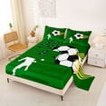 Feelyou Green Football Letter A King Sheets for Boys, Soccer Player ...