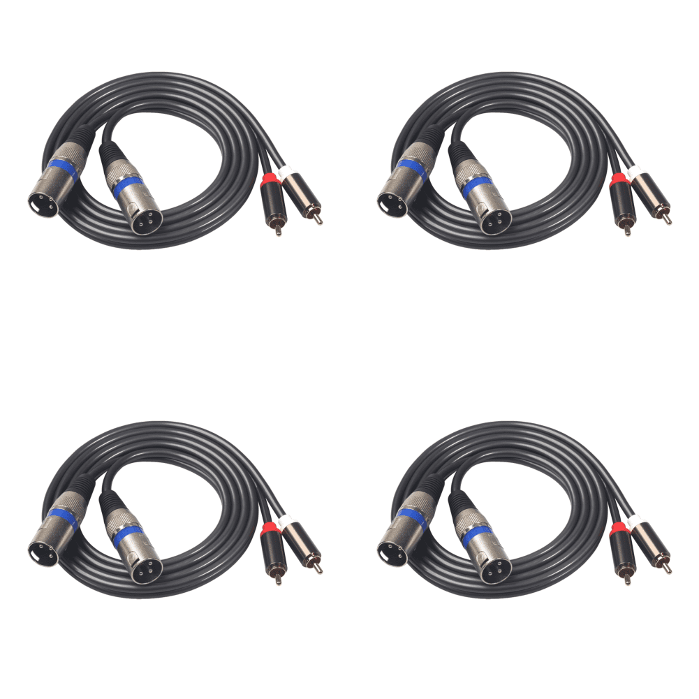 Cable Adaptador Conexión Señal Audio Doble XLR A RCA 1 5 M/4 9 Pies ...