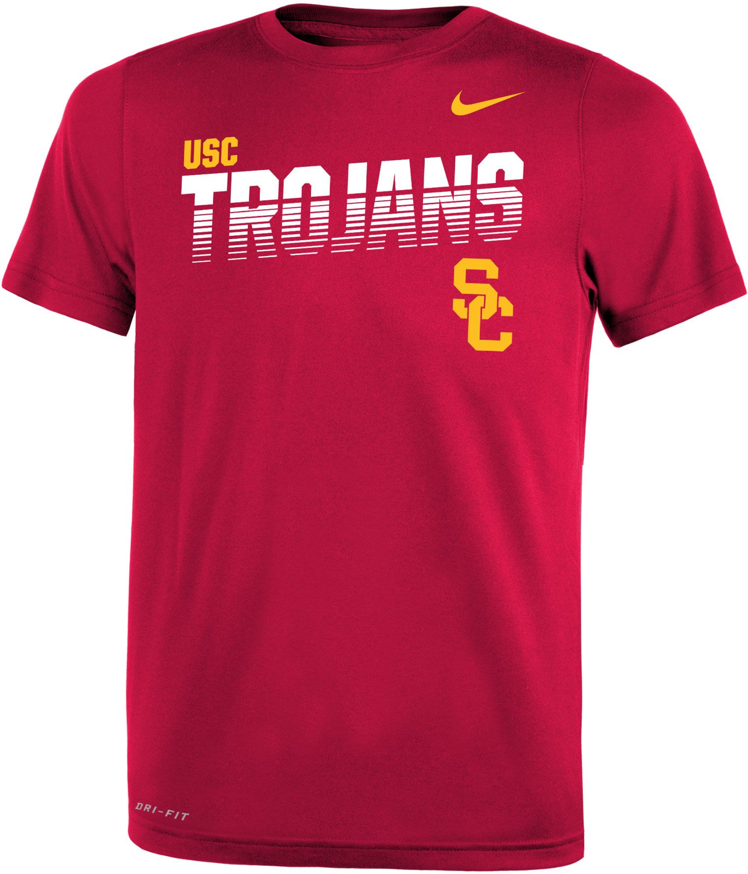 Nike Youth USC Trojans Cardinal Legend Football Sideline T-Shirt ...