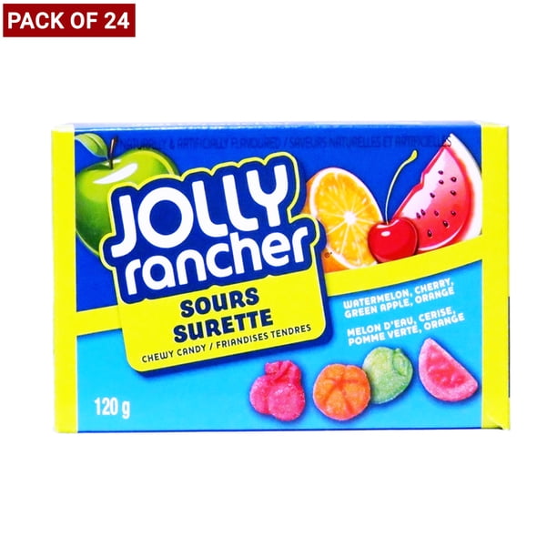 Jolly Rancher Sours Surette Chew Candy, 12 g - Pack of 24 - Walmart.ca
