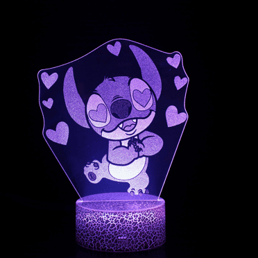 AVEKI Stitch Night Light, 3D Illusion LED Lamp, 16 Colors Changing ...