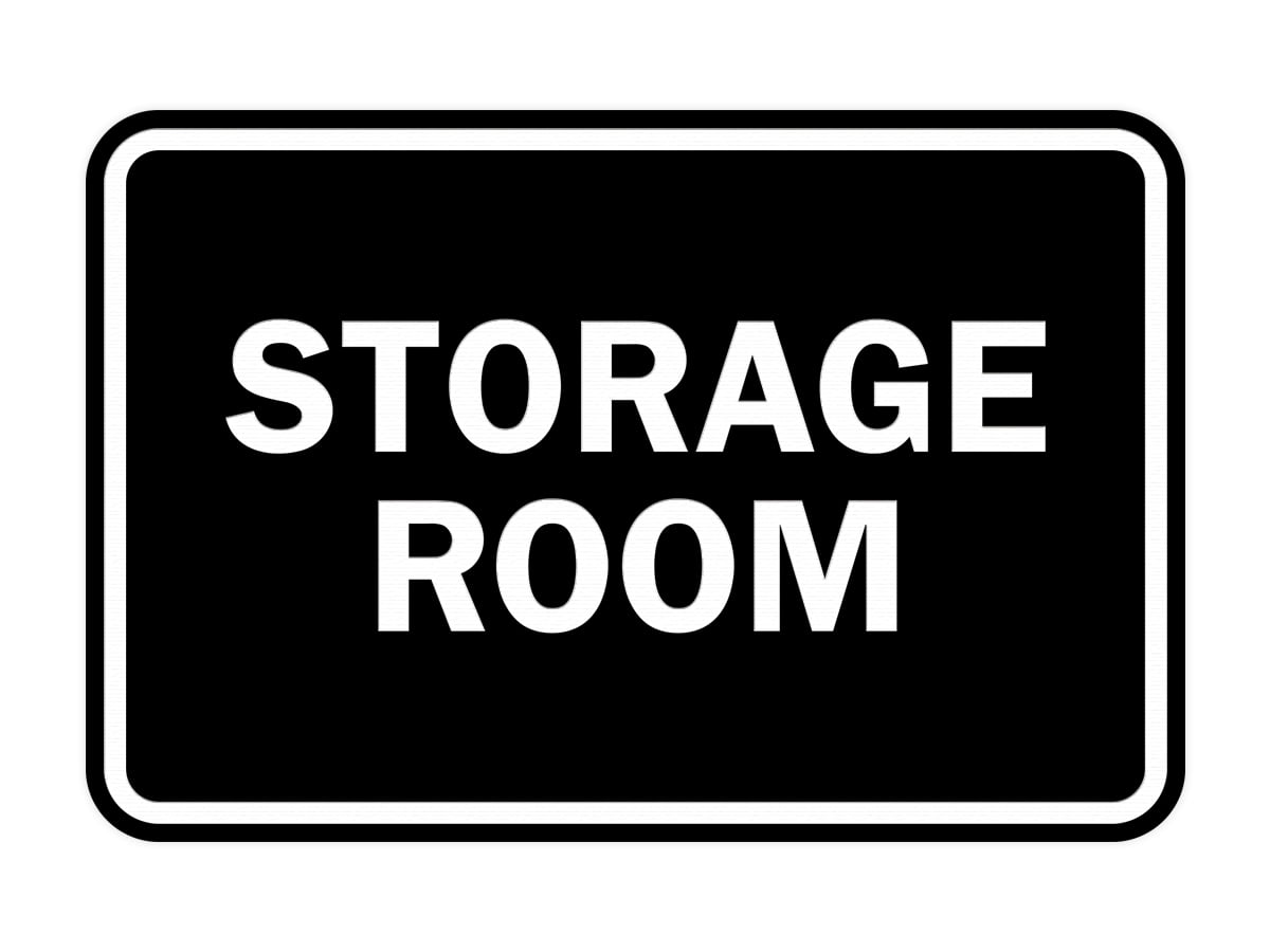 Classic Framed Storage Room Sign (Black) - Small - Walmart.com