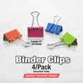 BAZIC Large 2" (51mm) Assorted Color Binder Clip (4/Pack) [272 ...