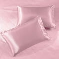 Seasonwood Pink Sheets Queen Size Soft 1800 Microfiber Satin Sheet Set ...