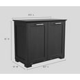 Tilt Out Trash Cabinet Wooden, Double Door 2x10 Gallons, Black Finish ...
