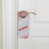 Occupied Red Stripes Plastic Door Knob Hanger Sign - Walmart.com