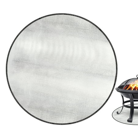 Amdohai 24 Inch Round Fire Pit Mat Fire Resistant Grill Mat Deck ...
