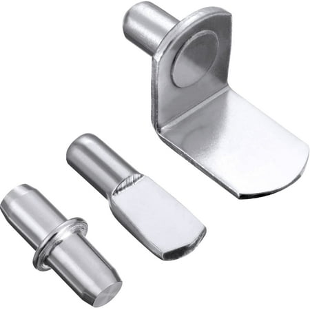 60 Pieces Shelf Bracket Pegs Stainless Steel Shelf Pins L-Shaped ...