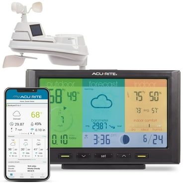 AcuRite 02064 Wireless Weather Station with PC Connect, 5-in-1 Weather ...