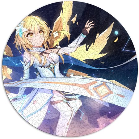 1000 Piece Circular Puzzle Brain Intelligence Challenge Genshin Impact Diluc Great for Lovers ...