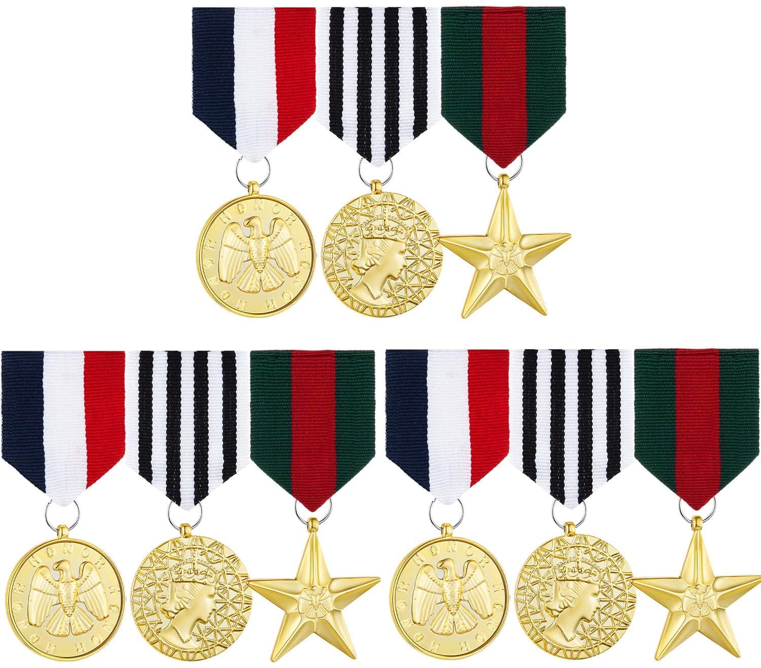 Adequate quantity: comes with 3 sets of costume military badge medals ...