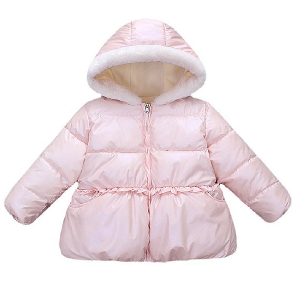 SYNPOS 1-7T Little Girls Hooded Fleece Down Jacket Baby Winter Down ...