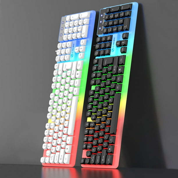 Slash Prices: Illuminated Keyboard Floating Keys Mechanical Feel Gaming ...