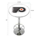 Philadelphia Flyers Vintage Bar Table with Adjustable Footrest and ...