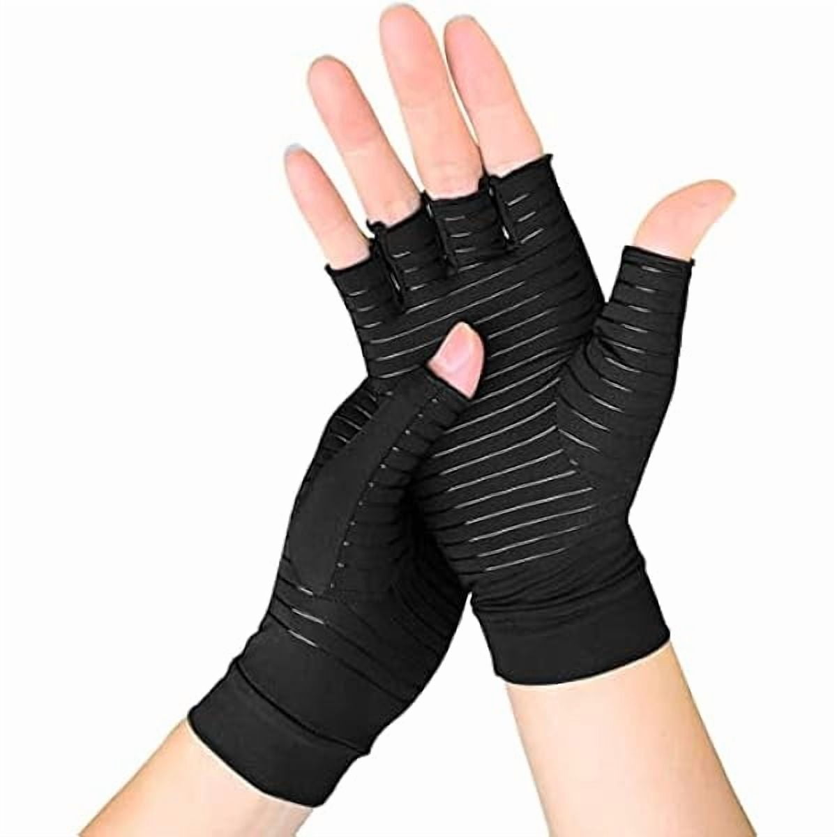 wonima44 Copper Fingerless Gloves for Arthritis & Hand Pain Relief ...