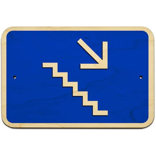 Downstairs Stairs Right Arrow Sign - Walmart.com