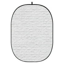 Glow CBA-WB0003 5x6.5' Fabric Collapsible Backdrop, Brick Wall ...