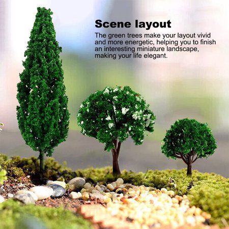 10 Pieces Scenery Landscape Trees 16cm Micro Park Street Layout ...