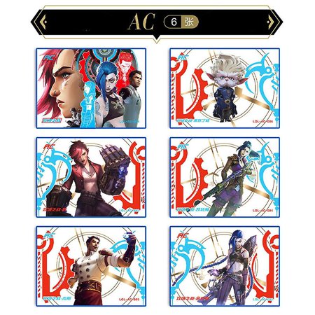 Original Arcane: League Of Legends Anime Figures Cards Jinx Vi Bronzing ...