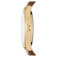 Time and Tru Women's Round Gold Tone Wristwatch with Embossed Faux ...